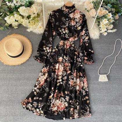 A Line Long Sleeves Summer Long Dress on Luulla