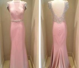 Pink Backless Prom Dresses,open Back Prom Gowns, Pink Prom Dresses 2016 ...