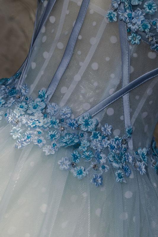 Light Blue Tulle Long Prom Dress, Blue Tulle Evening Dress on Luulla
