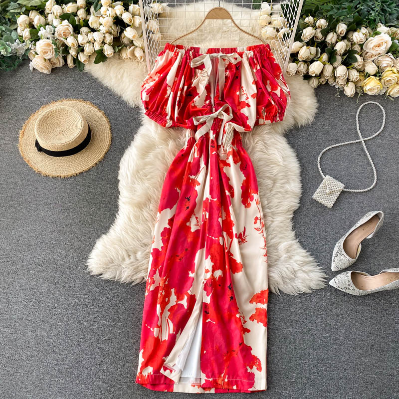 Beautiful Off The Shoulder Red Summer Dresses on Luulla