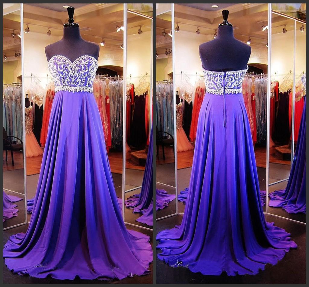 Grape Prom Dresses,chiffon Prom Gowns,sparkle Prom Dresses,long Party ...