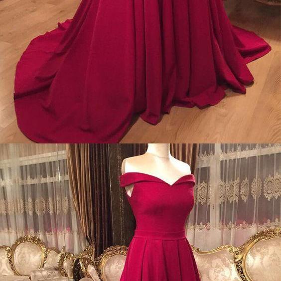 Sexy Long V Neck Off Shoulder Prom Dresses Court Train Evening Gowns