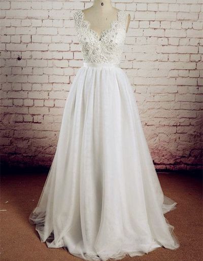 White Tulle Prom Dresses Lace Women Party Dresses On Luulla