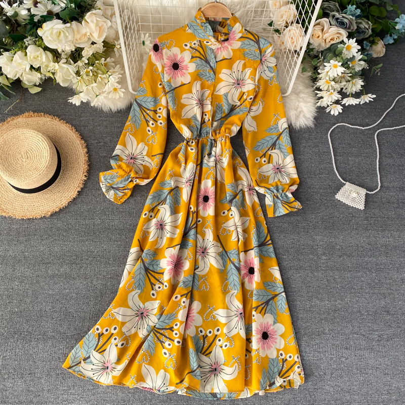 A Line Long Sleeves Summer Long Dress on Luulla