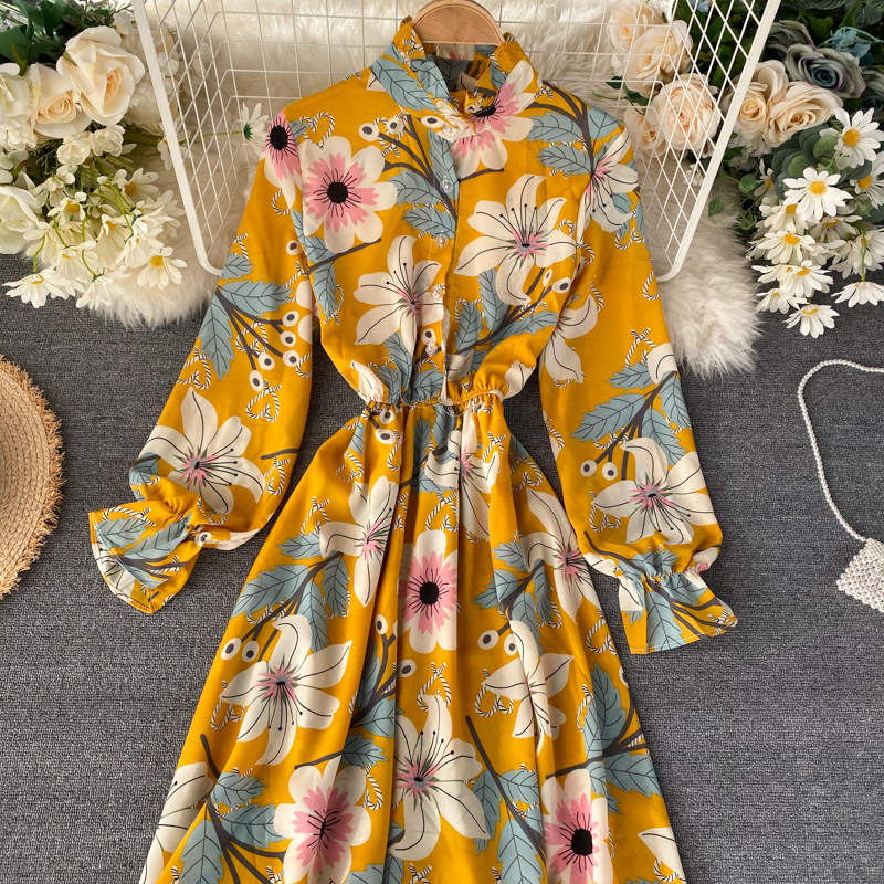 A Line Long Sleeves Summer Long Dress on Luulla