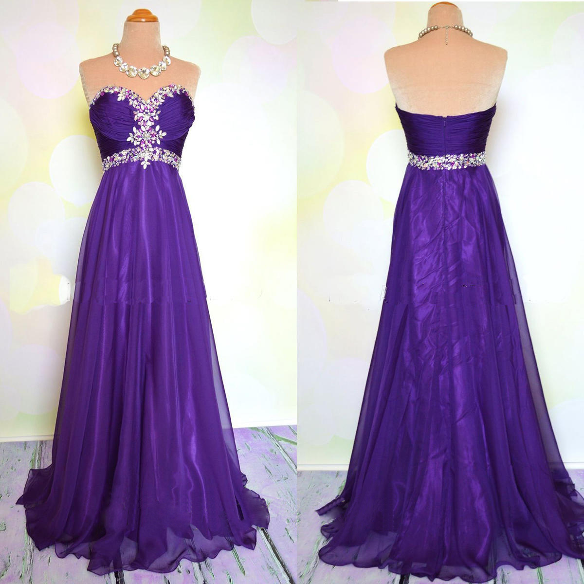 Grape Prom Dresses,chiffon Prom Gowns,sparkle Prom Dresses,long Party ...
